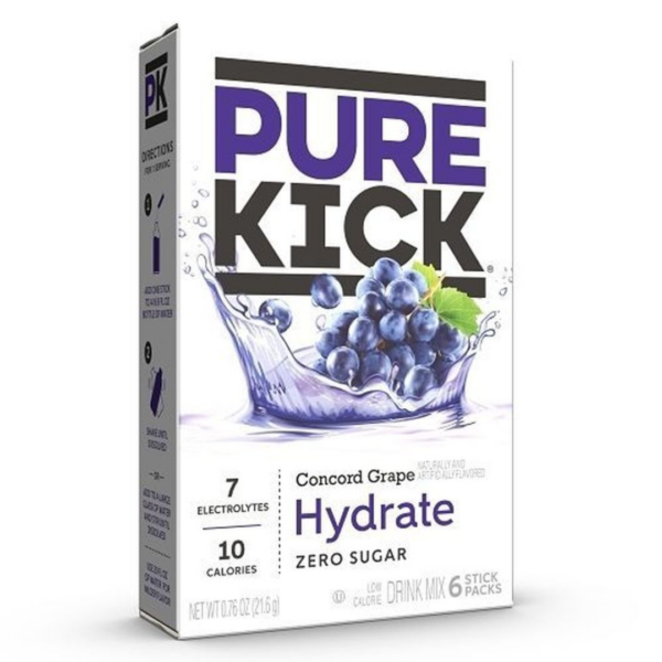 Pure Kick Hydrate Single To Go Zero Sugar Grape Six Pack – Sweet Escapes